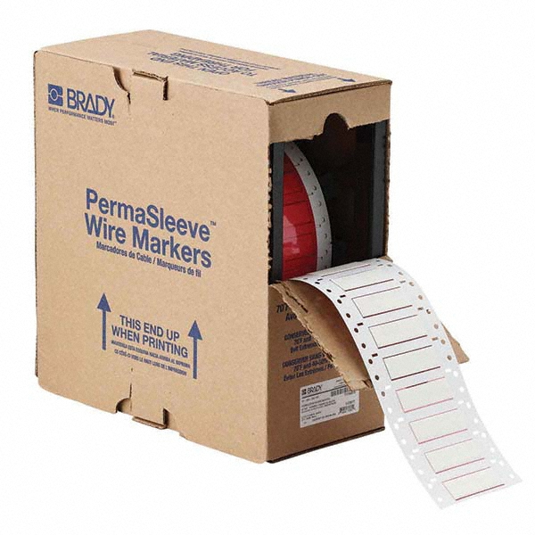 Brady - Label Maker Label: White, Polyolefin, 1,000 per Roll | MSC Direct