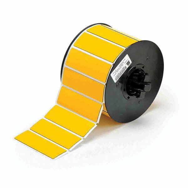 Brady - Label Maker Label: Yellow, Polyester, 300 per Roll | MSC Direct