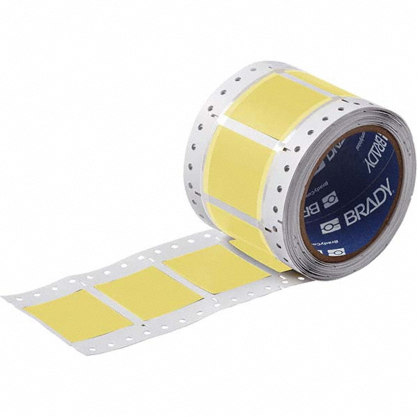 Brady - Label Maker Label: Yellow, Polyolefin, 250 per Roll | MSC Direct