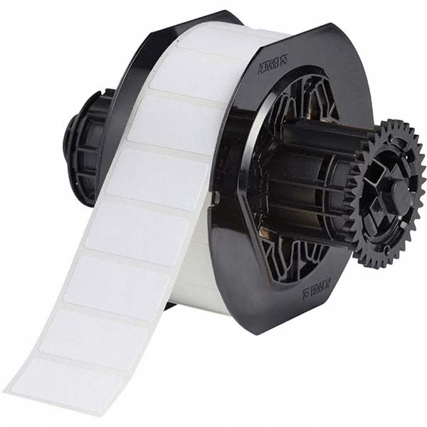 Brady - Label Maker Label: White, Polyester, 1-1/2" OAW, 1,500 per Roll ...