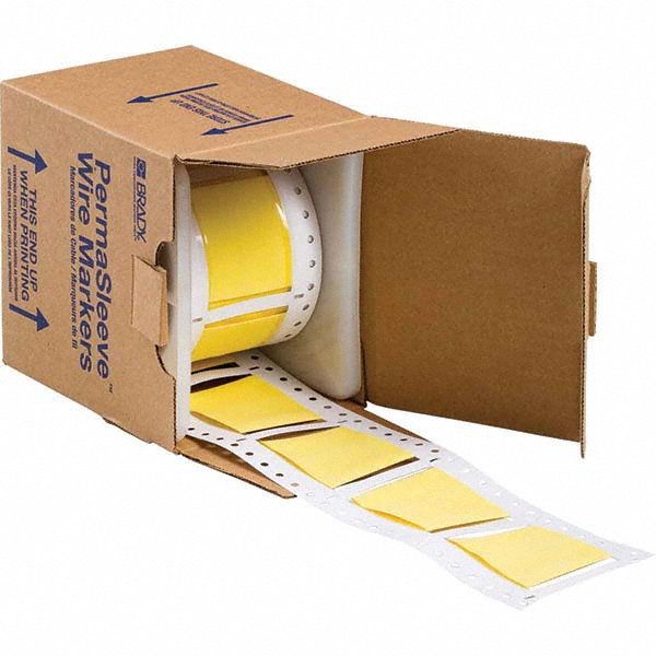 Brady - Label Maker Label: Yellow, Polyolefin, 250 per Roll | MSC Direct