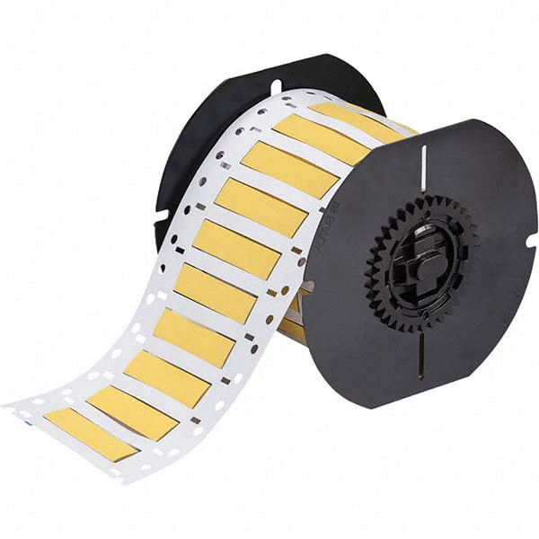 Brady - Label Maker Label: Yellow, Polyolefin, 500 per Roll | MSC Direct