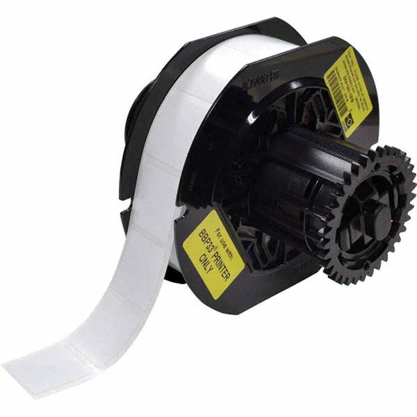 Brady - Label Maker Label: White, Polyester, 1,500 per Roll | MSC Direct