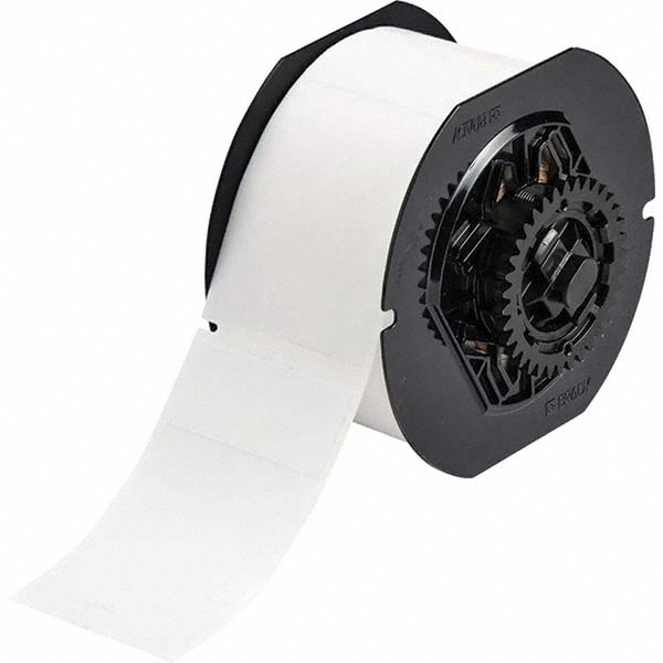 Brady - Label Maker Label: Clear & White, Vinyl, 400 per Roll | MSC Direct