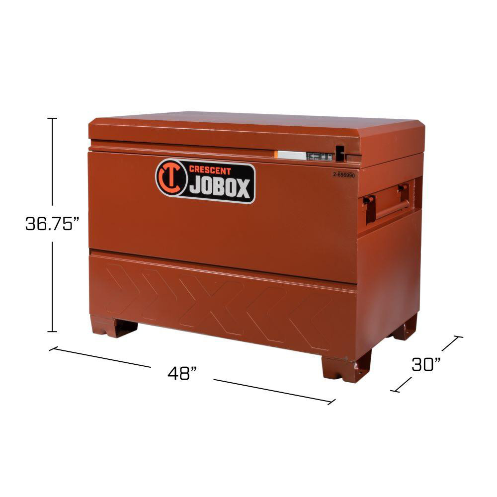 Jobox - Jobsite Chest: 48" Wide, 30" Deep, Steel, Brown | MSC Direct