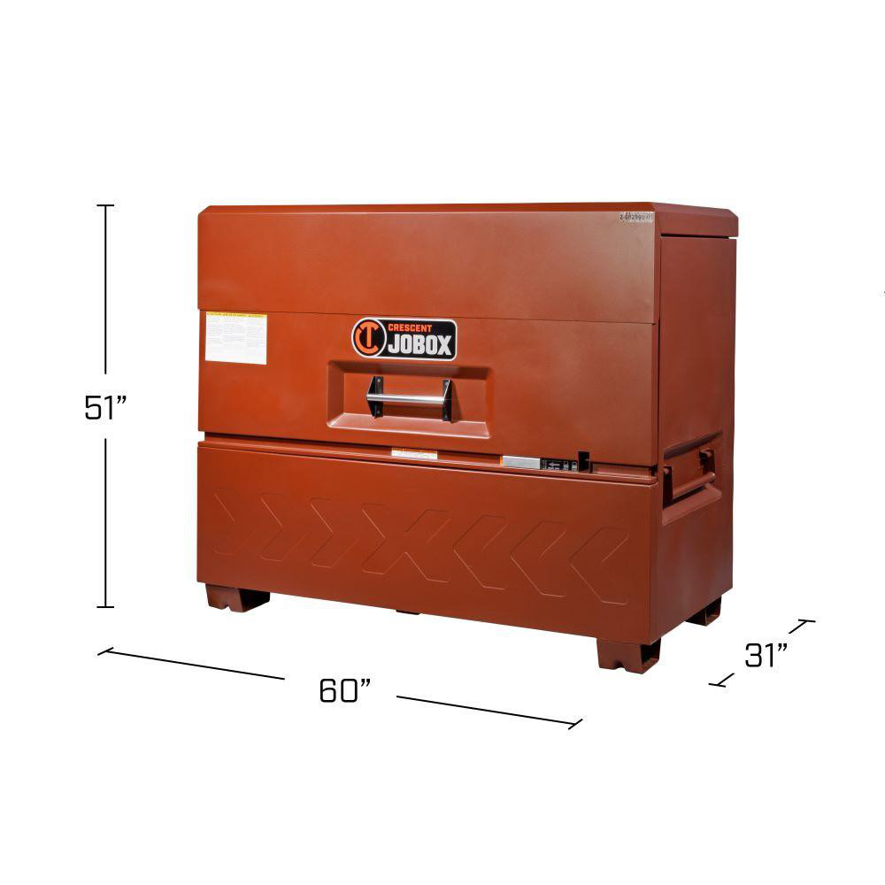 Jobox - Jobsite Piano Box: 60" Wide, 31" Deep, Steel, Brown | MSC Direct