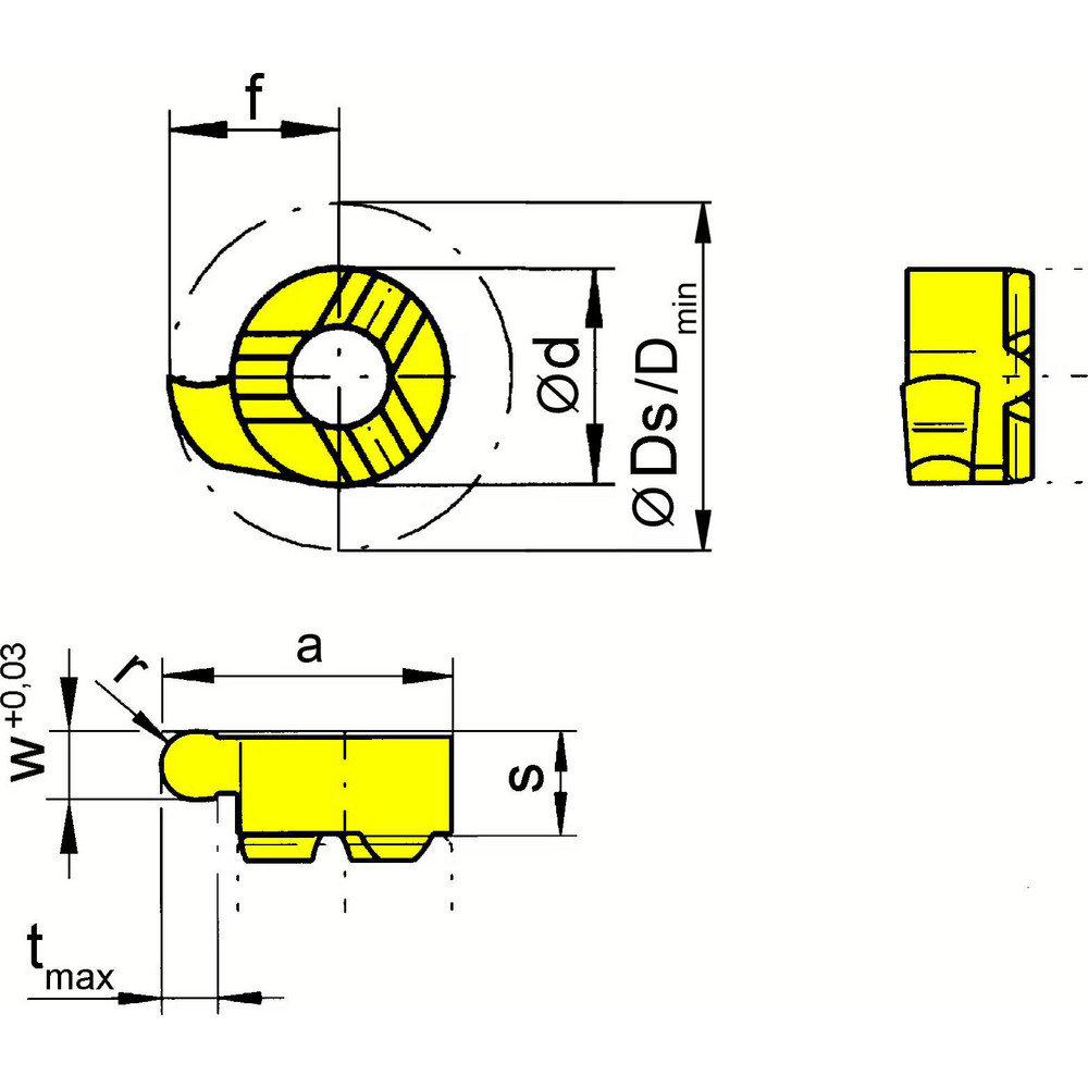 HORN - Grooving Insert: R111001530 MG12, Carbide | MSC Direct