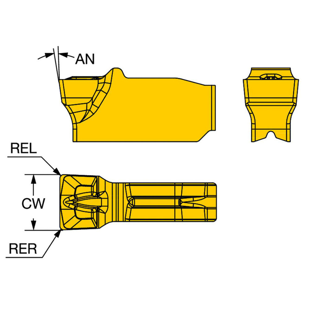 Sandvik Coromant - Grooving Insert: QI-NH-0400-0002GF 1125, Carbide ...