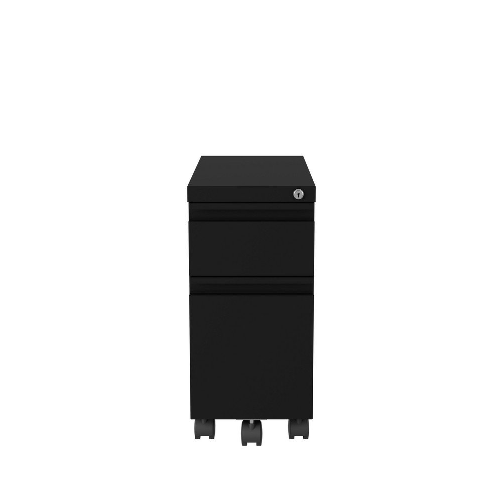 Hirsh - Mobile Pedestals File Cabinet: 2 Drawer, Steel, Black | MSC Direct