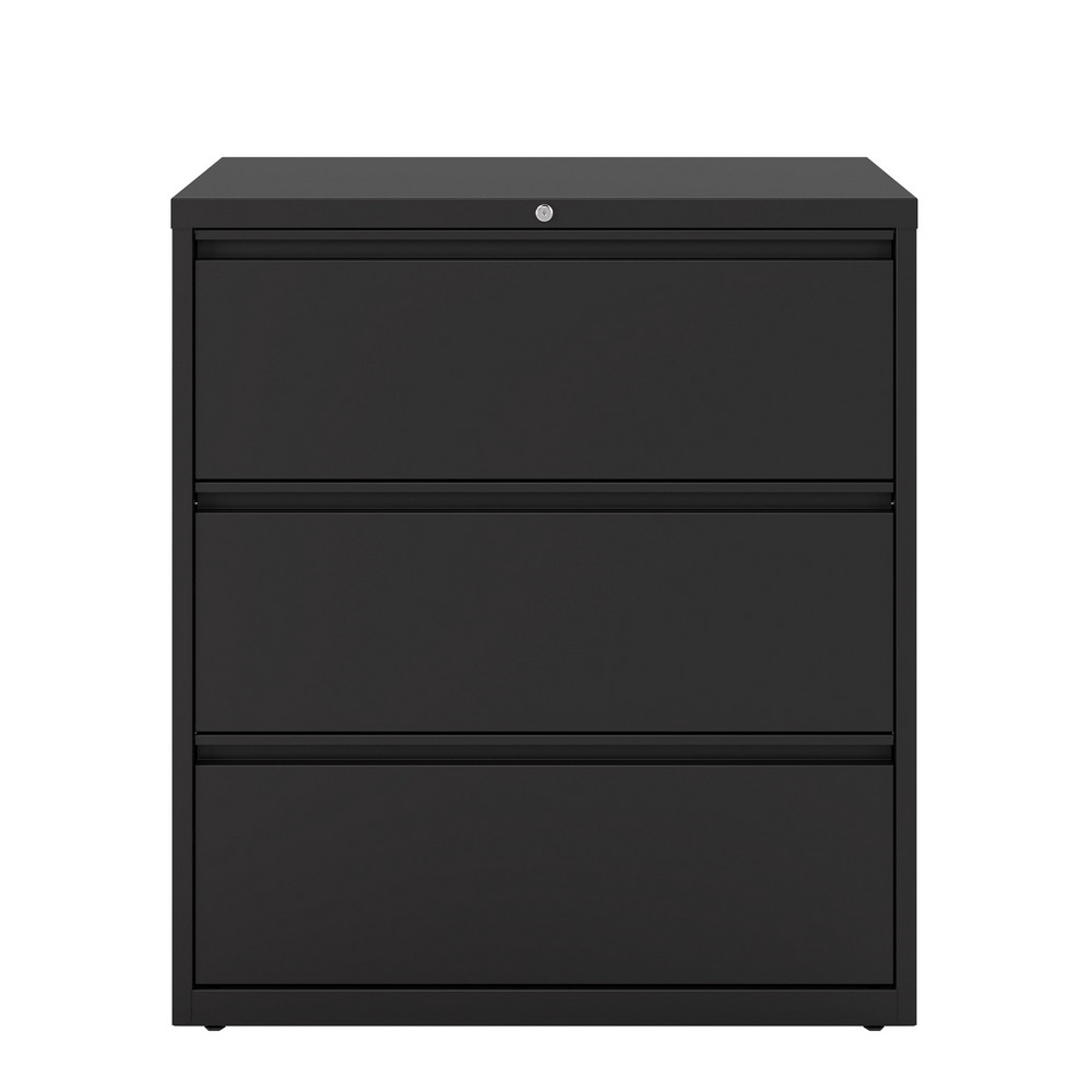 Hirsh - Lateral File Cabinet: 3 Drawer, Steel, Black | MSC Direct