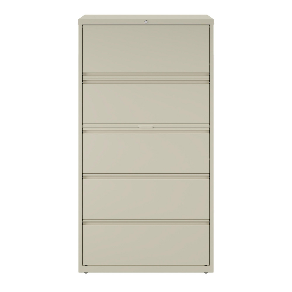 Hirsh - Lateral File Cabinet: 5 Drawer, Steel, Putty | MSC Direct