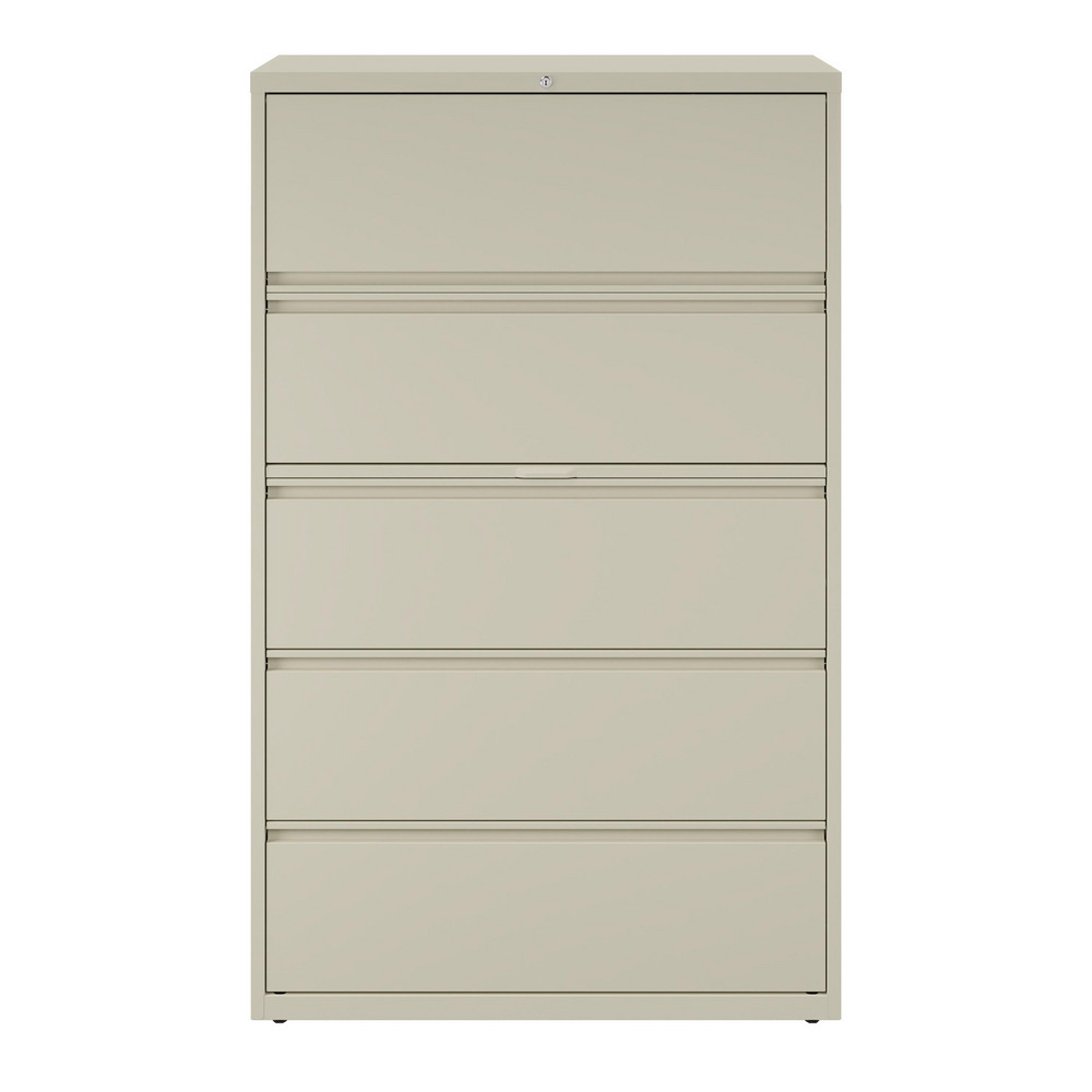 Hirsh - Lateral File Cabinet: 5 Drawer, Steel, Putty | MSC Direct