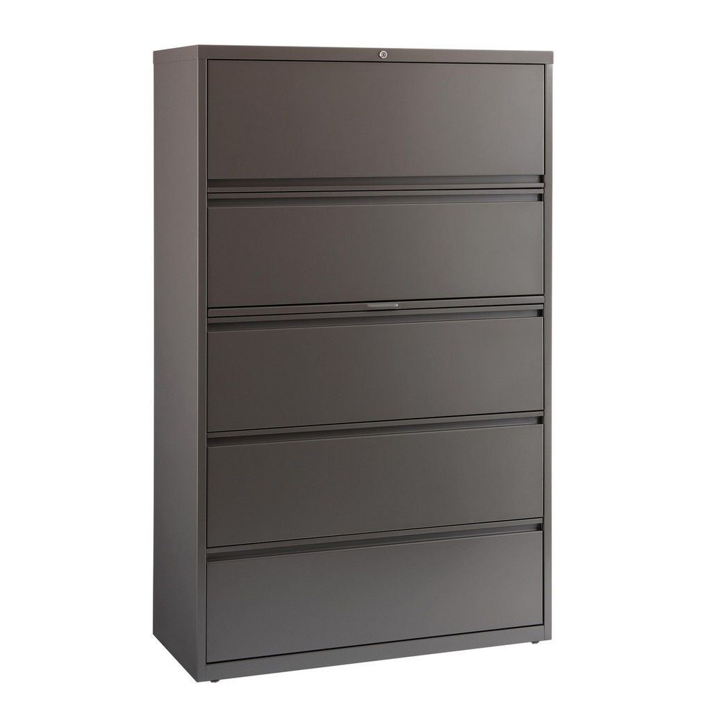 Hirsh - Lateral File Cabinet: 5 Drawer, Steel, Medium Tone | MSC Direct