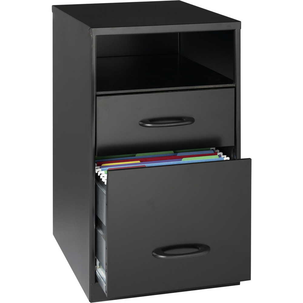 Space Solutions - Vertical File Cabinet: 2 Drawer, Steel, Black | MSC ...