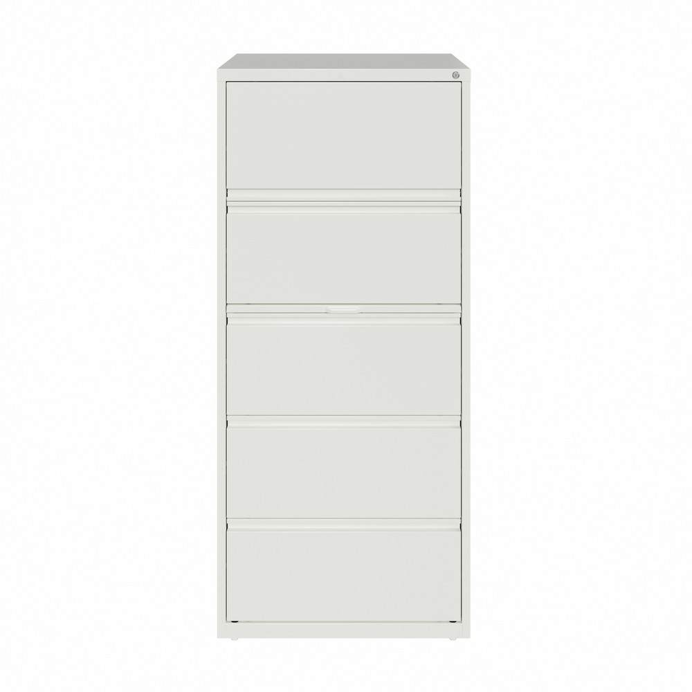 Hirsh - Lateral File Cabinet: 5 Drawer, Steel, White | MSC Direct