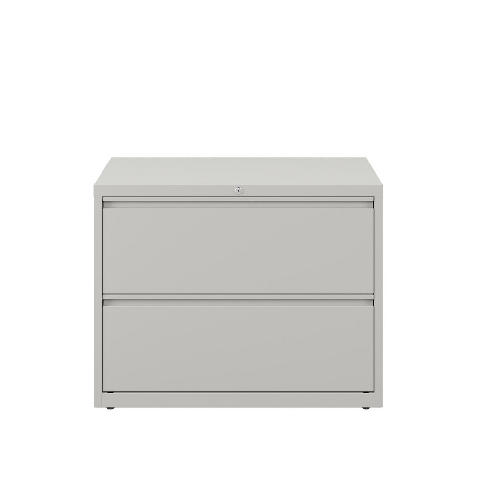 Hirsh - Lateral File Cabinet: 2 Drawer, Steel, Light Gray | MSC Direct
