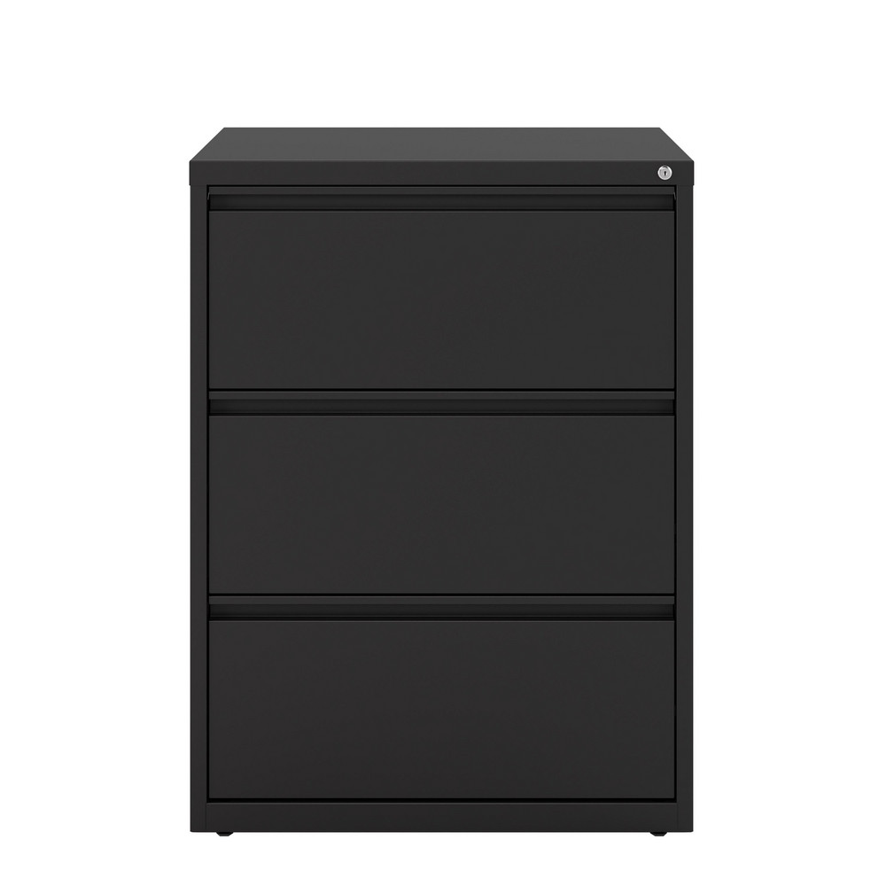 Hirsh - Lateral File Cabinet: 3 Drawer, Steel, Black | MSC Direct