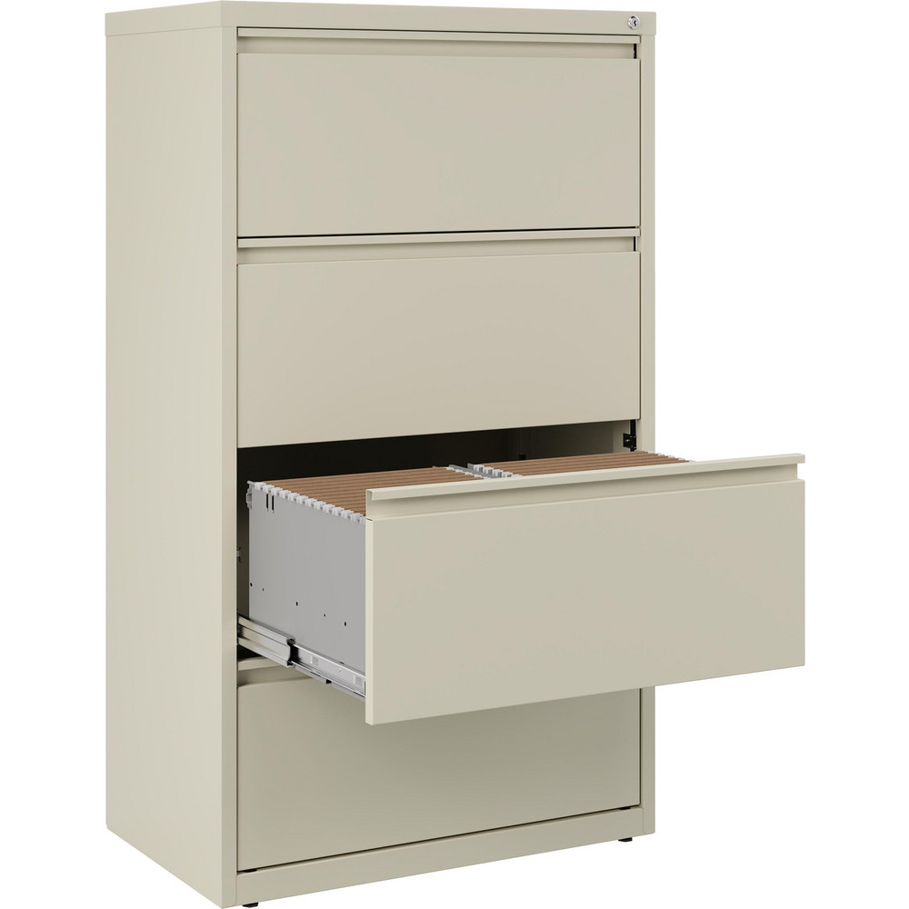 Hirsh - Lateral File Cabinet: 4 Drawer, Steel, Putty | MSC Direct