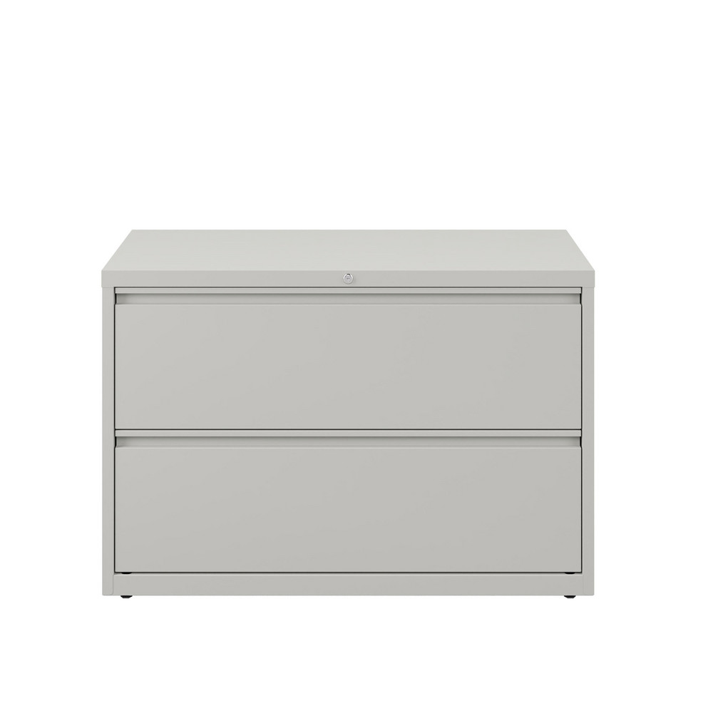 Hirsh - Lateral File Cabinet: 2 Drawer, Steel, Light Gray | MSC Direct
