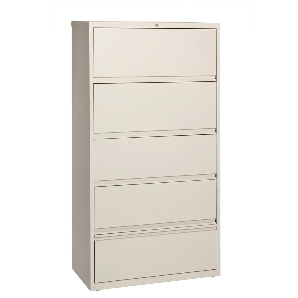 Hirsh - Lateral File Cabinet: 5 Drawer, Steel, Putty | MSC Direct