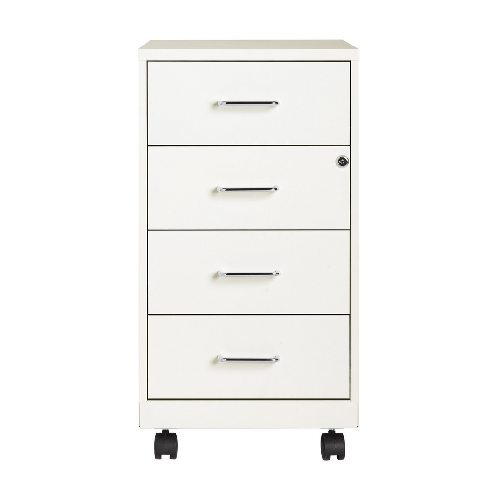 Space Solutions - Vertical File Cabinet: 4 Drawer, Steel, Pearl | MSC ...