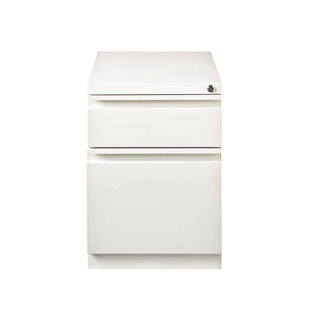 Hirsh - Mobile Pedestals File Cabinet: 2 Drawer, Steel, White | MSC Direct