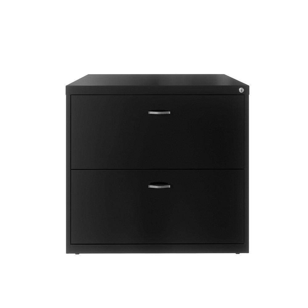 Space Solutions - Lateral File Cabinet: 2 Drawer, Steel, Black | MSC Direct