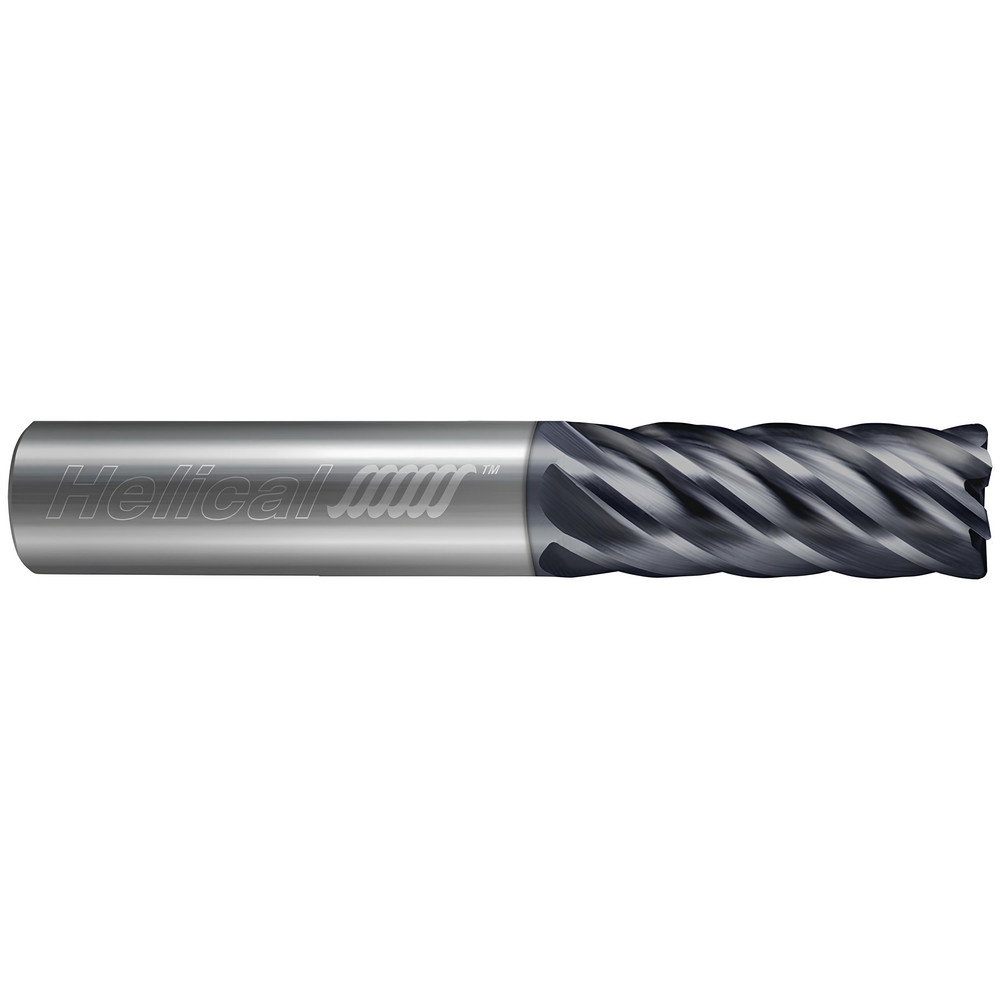 Helical Solutions - Corner Radius End Mill: 1/2" Dia, 1-1/4" LOC, 0.0400" Radius, 5 Flute, Solid ...