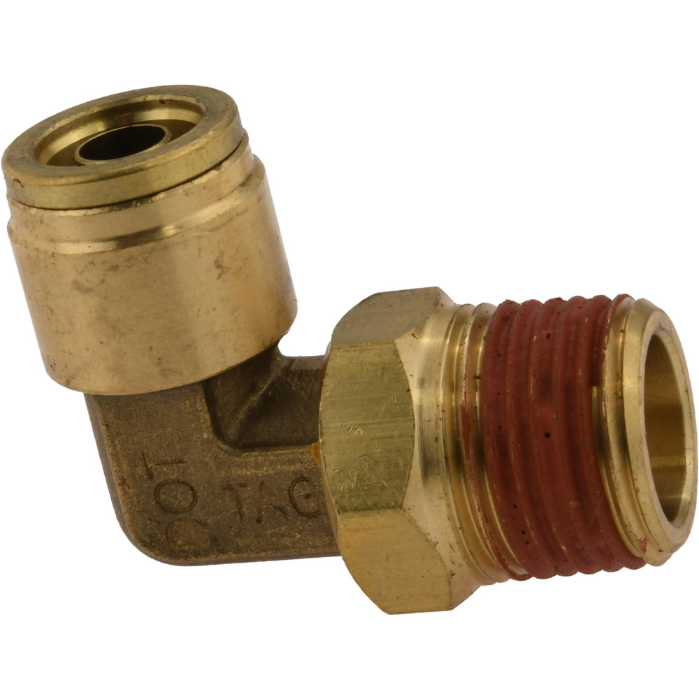 PRO-SOURCE - Push-to-Connect Push-to-Connect x MNPT Fitting: 90 deg Swivel Elbow, 3/8" OD | MSC ...