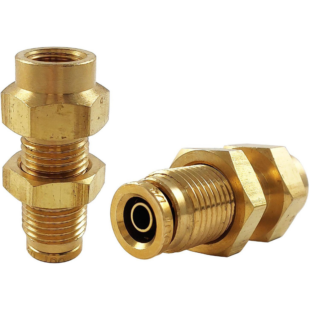PRO-SOURCE - Push-to-Connect Push-to-Connect x FNPT Fitting: Bulkhead, NPT, 1/4" OD | MSC Direct
