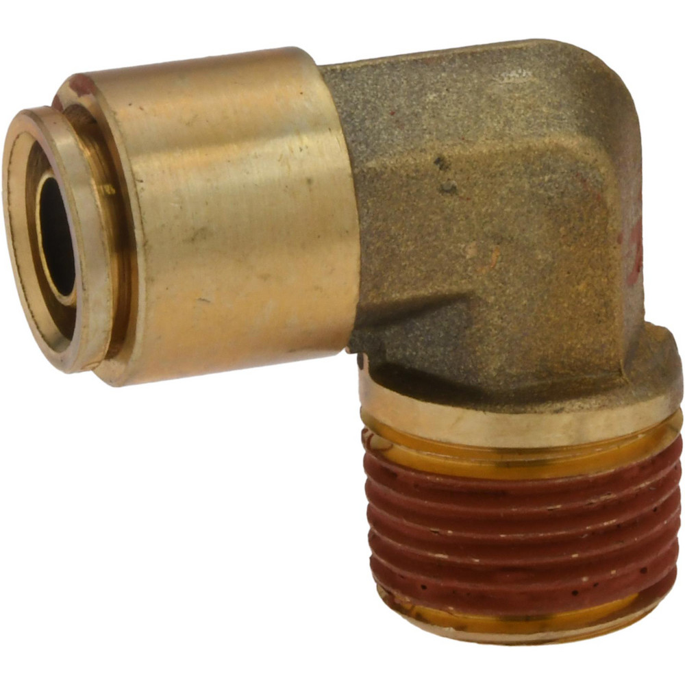 PRO-SOURCE - Push-to-Connect Push-to-Connect x MNPT Fitting: 90 deg Elbow, NPT, 1/2" OD | MSC Direct