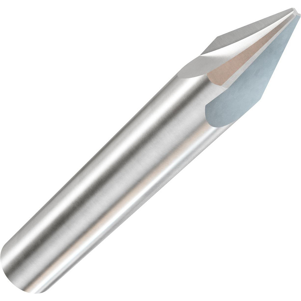 Accupro - Chamfer Mill: 3/8" Dia, 3/8" Shank Dia, 45 deg, 3 Flute ...