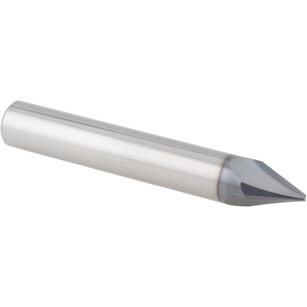Accupro - Chamfer Mill: 3/8" Dia, 3/8" Shank Dia, 45 deg, 3 Flute ...