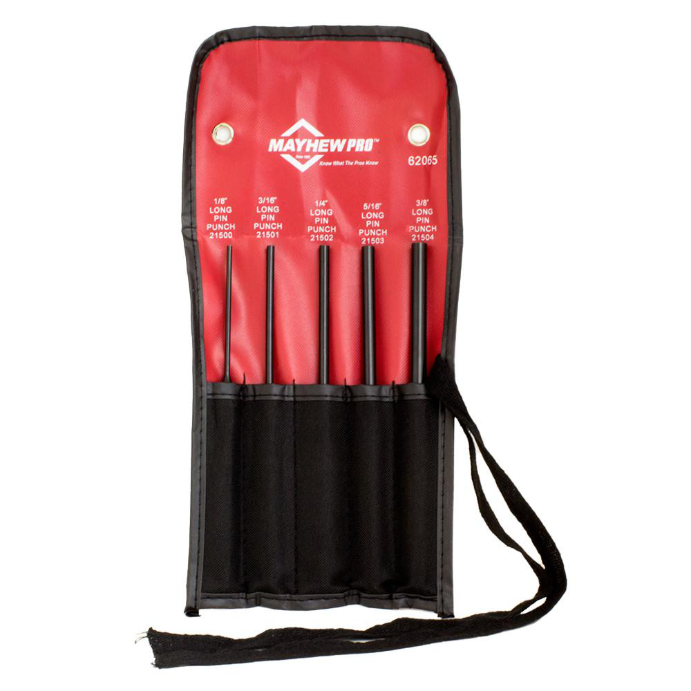 Mayhew - Pin Punch Set: 5 Pc, 0.125 to 0.375" | MSC Direct