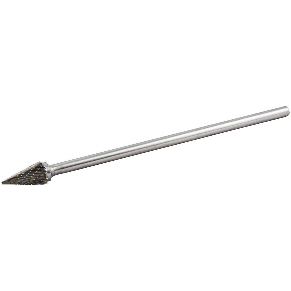 Norton - Abrasive Burr: SM-5, 1/2" Cut Dia, Pointed Cone, Double Cut ...