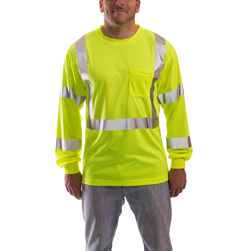 Tingley - Work Shirt: Hi-Visibility, X-Large, Polyester, Fluorescent ...