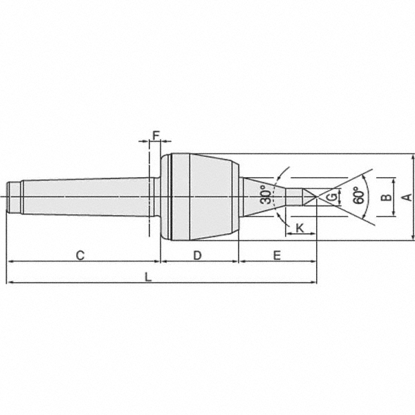 Accupro - Live Centers Shank Type: Morse Taper Taper Size: MT5 ...