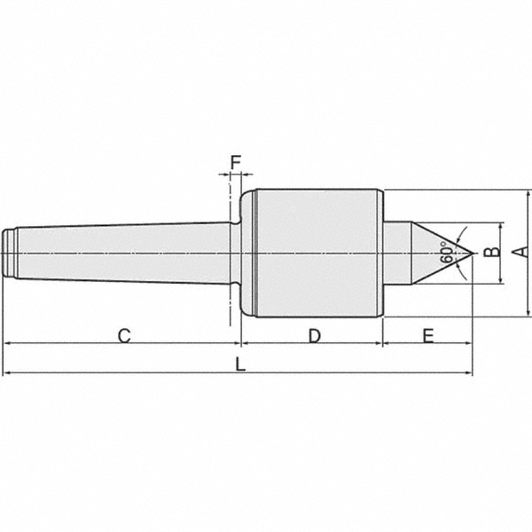 Accupro - MT5 Morse Taper, 98mm Head Diam, 2,646 Lb Capacity Live ...