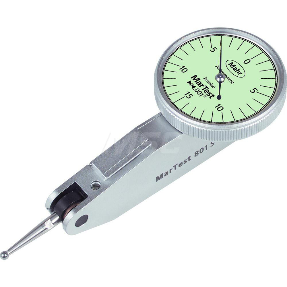 Mahr - Dial Test Indicator: 0.40 mm Max, 15-0-15 Dial Reading | MSC Direct