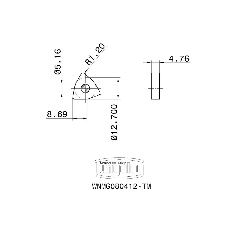 Tungaloy - Turning Insert: WNMG 433 TM T9215, Carbide | MSC Direct