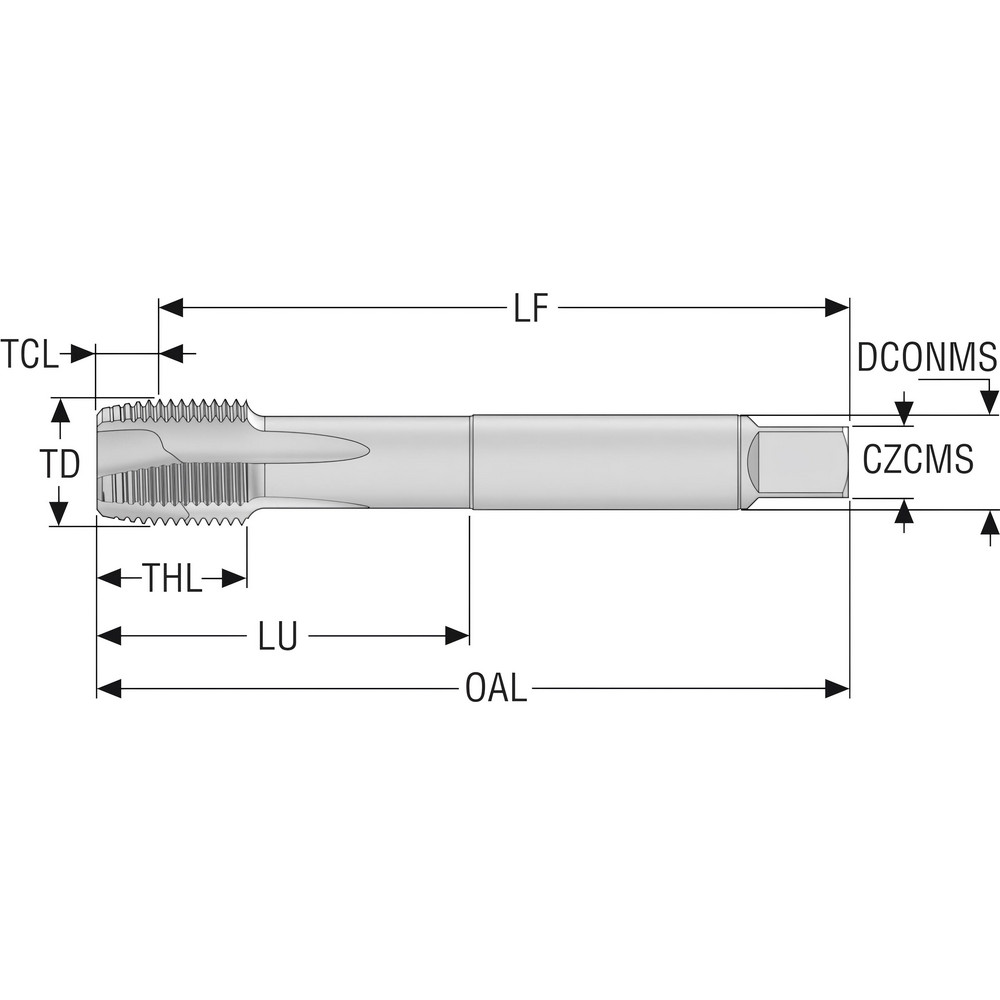 Seco - British Standard Pipe Tap: G(BSP), Modified Bottoming Chamfer, 3 ...