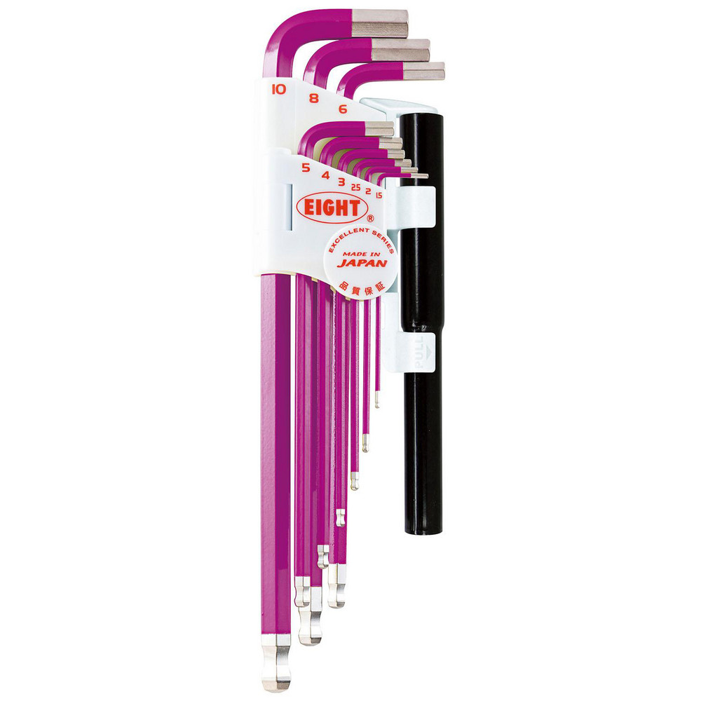 Eight Tool - Hex Key Sets: Yes, L-Handle, Color Coded, Metric | MSC Direct