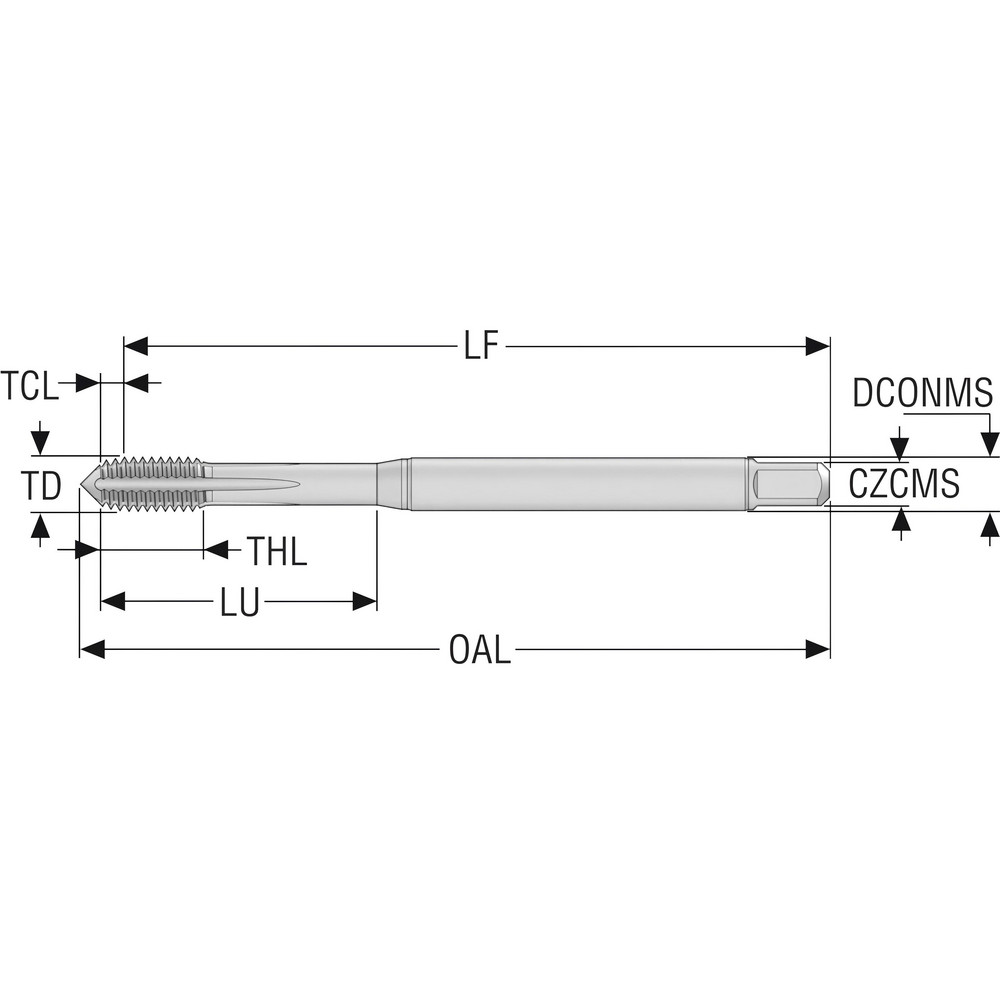 Seco - Thread Forming Tap: #12-24 UNC, 2BX Class of Fit, Modified ...