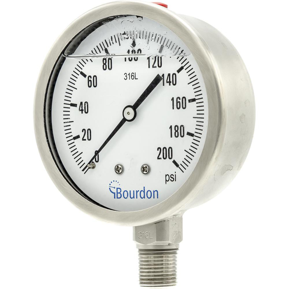 Bourdon - Pressure Gauges; Gauge Type: Commercial Pressure Gauges ...
