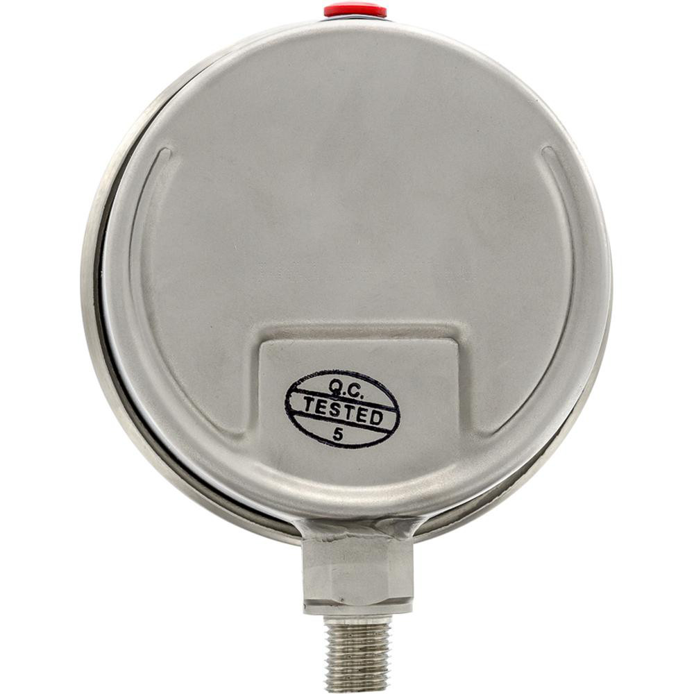 Bourdon - Pressure Gauge: 4" Dial Dia, 0 to 100 psi, 1/4" NPT, Lower Mount | MSC Direct