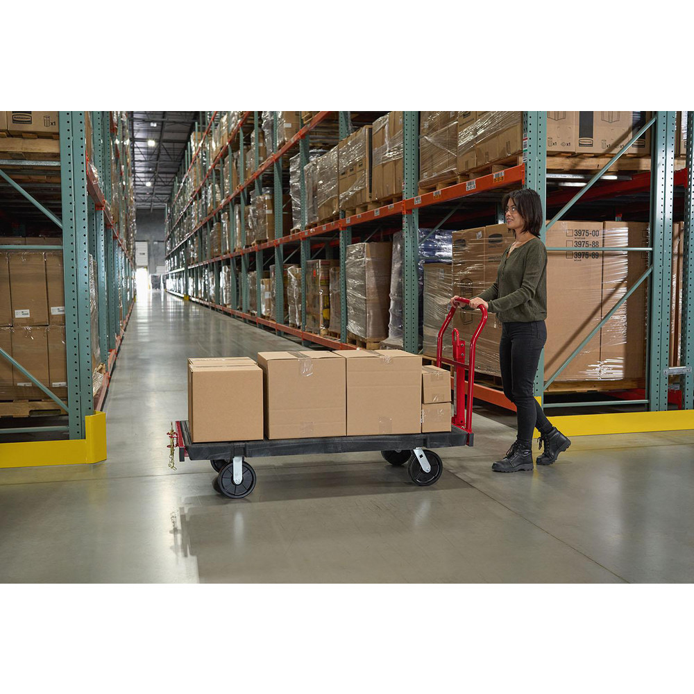 Rubbermaid - Towable Platform Truck: 42-1/2" High, 64-1/4" Long, 30-1/2 ...