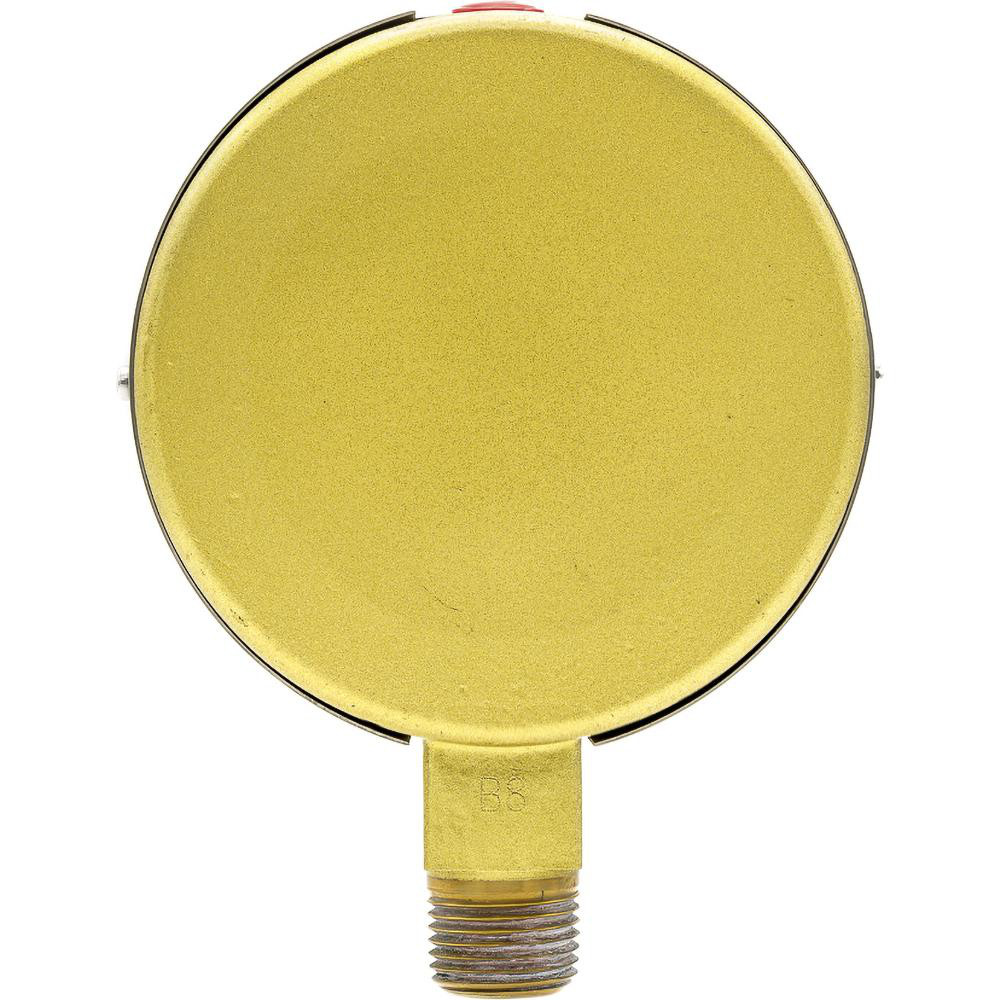 Bourdon - Pressure Gauge: 4" Dial Dia, 0 to 60 psi, 1/2" NPT, Lower Mount | MSC Direct