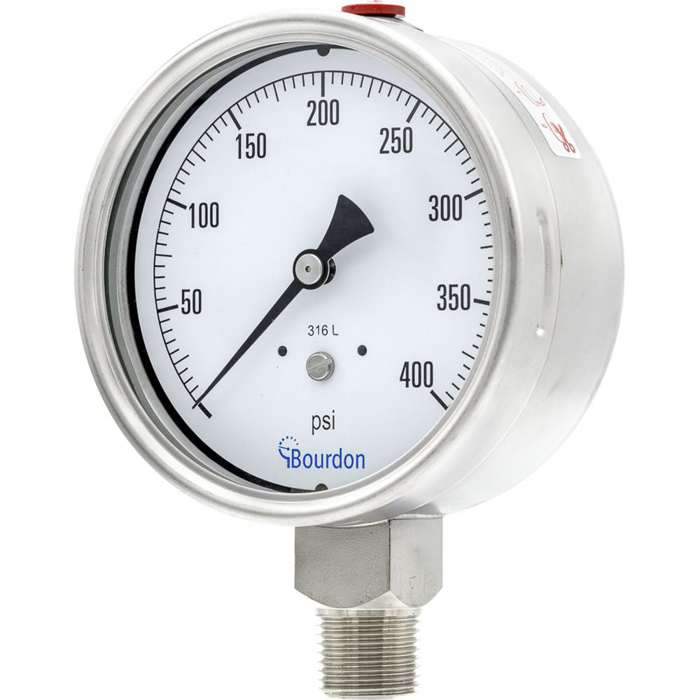 Bourdon - Pressure Gauges; Gauge Type: Commercial Pressure Gauges ...