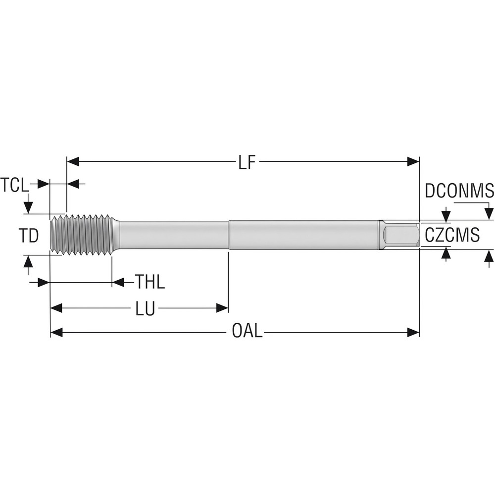 Seco - Thread Forming Tap: M16x2 Metric, 6HX Class of Fit, Modified ...