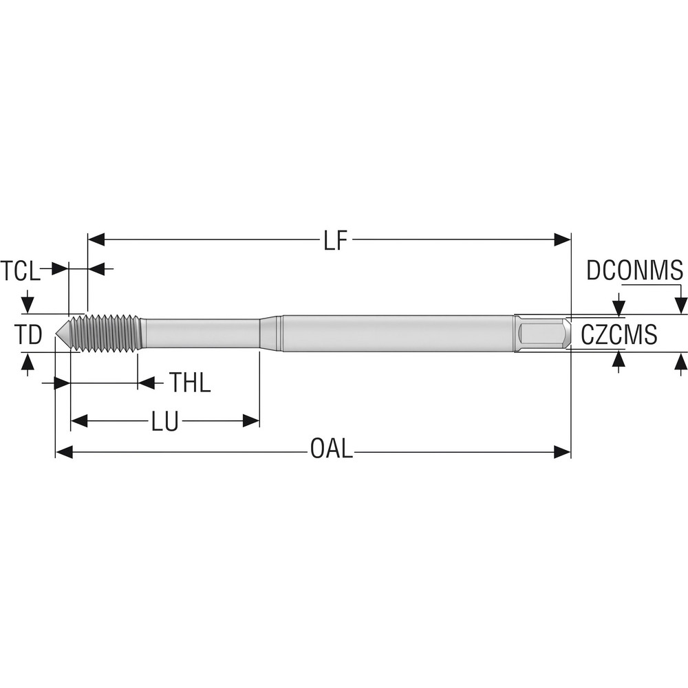 Seco - Thread Forming Tap: M2.5x0.45 Metric, 6HX Class of Fit, Modified ...